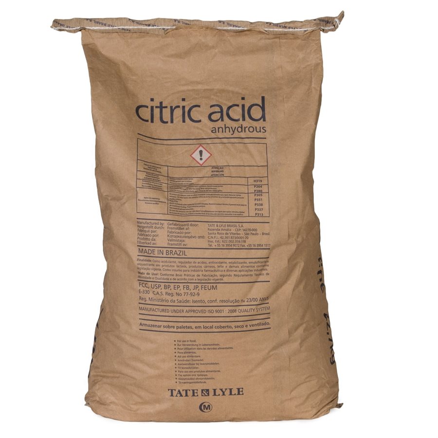 Fine Citric Acid U.S.P. Certified - 50 lb Bag | ICI Foods